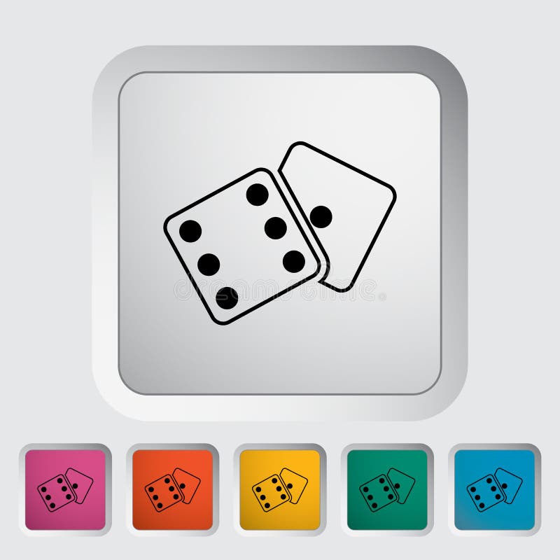 Craps icon stock vector. Illustration of cast, flat - 101147475