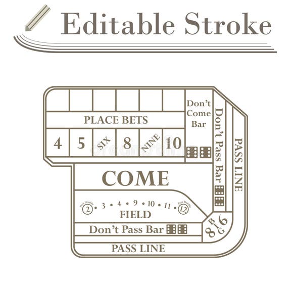 Craps Table Layout Stock Illustrations – 34 Craps Table Layout Stock ...