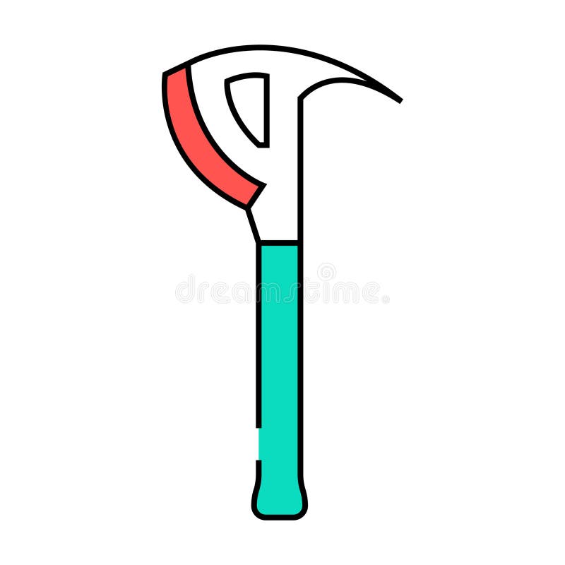 Crash Axe Tool Icon Color Illustration Stock Vector - Illustration of ...