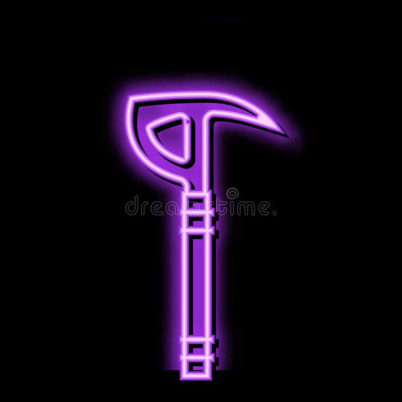 Crash Axe Tool Neon Glow Icon Illustration Stock Vector - Illustration ...