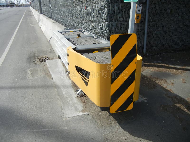 Crash Barrier stock image. Image of road, impact, traffic - 51095197