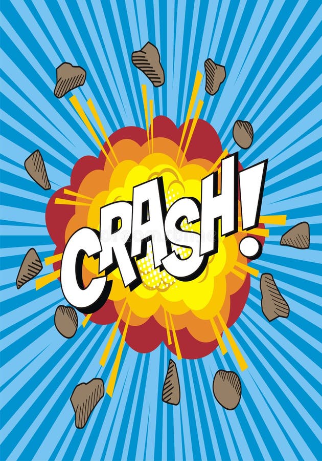 Crash Bubble Speech Explosion with Sunburst Stock Illustration ...