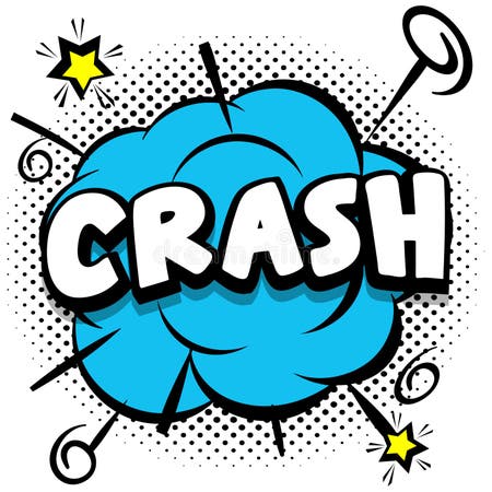 Crash Comic Bright Template with Speech Bubbles on Colorful Frames ...