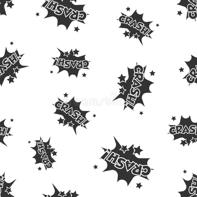 Crash Comic Sound Effects. Sound Bubble Speech with Word and Com Stock ...