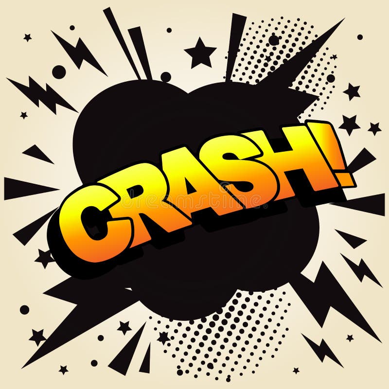 Crash Comic Text stock vector. Illustration of book - 242454806
