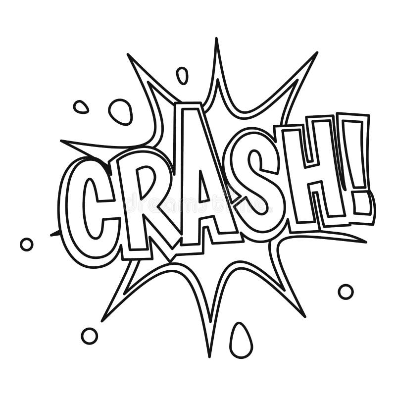 Crash, Explosion Bubble Icon, Outline Style Stock Vector - Illustration ...
