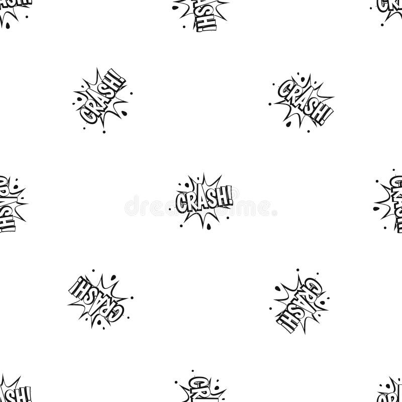 Crash Explosion Pattern Seamless Black Stock Vector - Illustration of ...