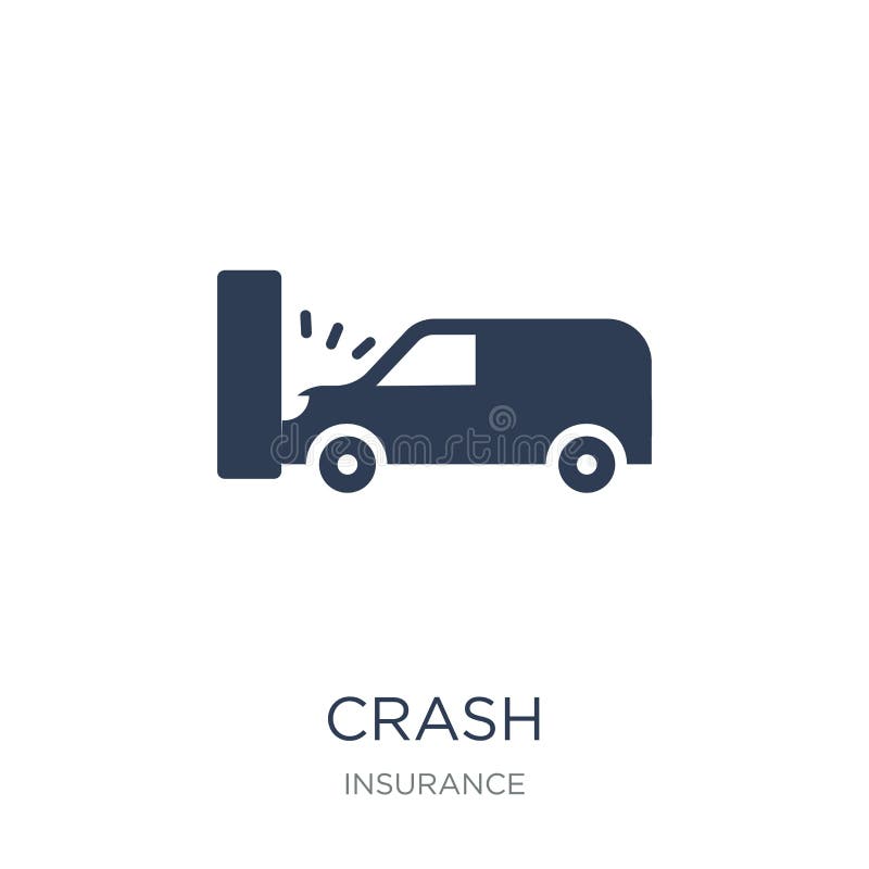 Crash Icon. Trendy Flat Vector Crash Icon on White Background Fr Stock ...