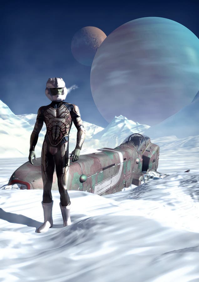 Crash landing stock illustration. Illustration of neptune - 8656396