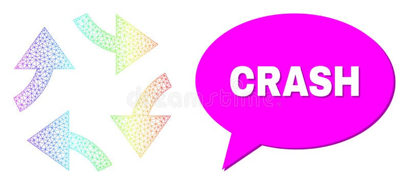 Spectrum Net Gradient Swirl Arrows Icon and Crash Chat Balloon with ...