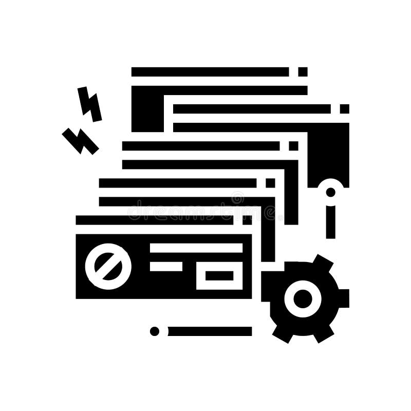 Overload System Glyph Icon Vector Illustration Stock Illustration ...
