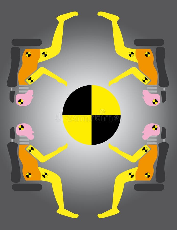 Crash test dummies stock vector. Illustration of plastic - 12831776