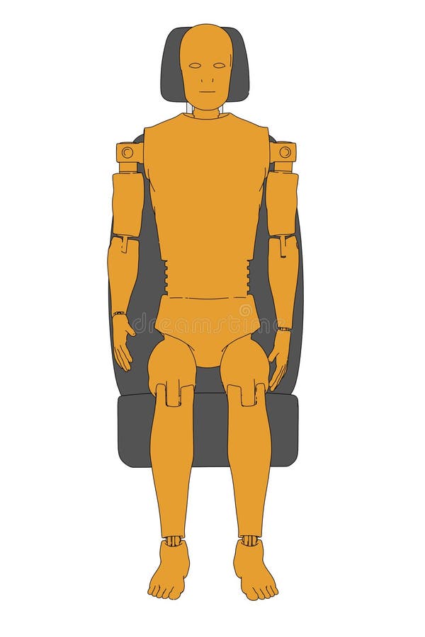 Crash test dummy stock illustration. Illustration of yellow - 91851680