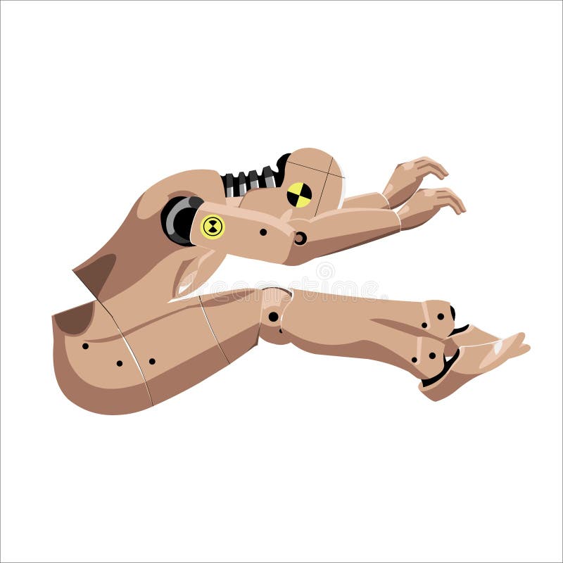 Crash test dummy stock illustration. Illustration of clash - 95238831