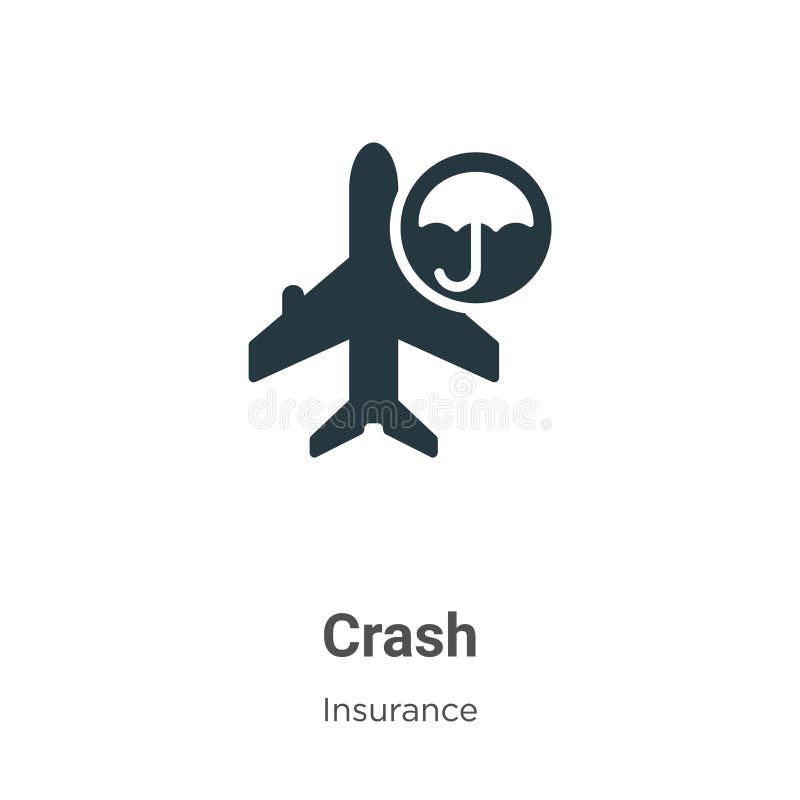 Crash Vector Icon on White Background. Flat Vector Crash Icon Symbol ...