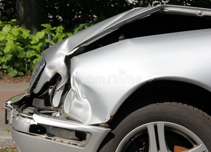 Crashed Car stock image. Image of bumper, coverage, collapsible - 72799027