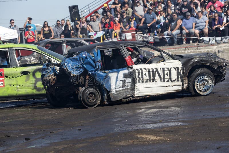 Crashed Car during Demolition Derby Editorial Image - Image of ...