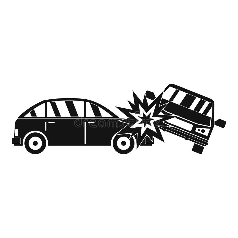 Crashed Car Icon, Simple Style Stock Vector - Illustration of situation ...