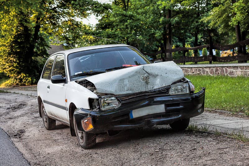 Crashed car stock photo. Image of road, accident, disaster - 32480322