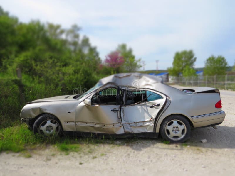 Smashed car stock image. Image of automobile, wrecked - 2653109