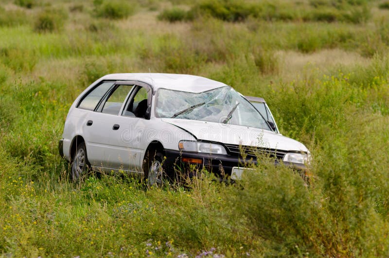 Crashed car stock image. Image of crumpled, outdoors - 340626255