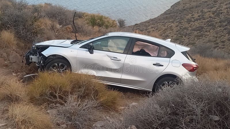 Crashed Car, Wrecked Car after Having an Accident Stock Image - Image ...