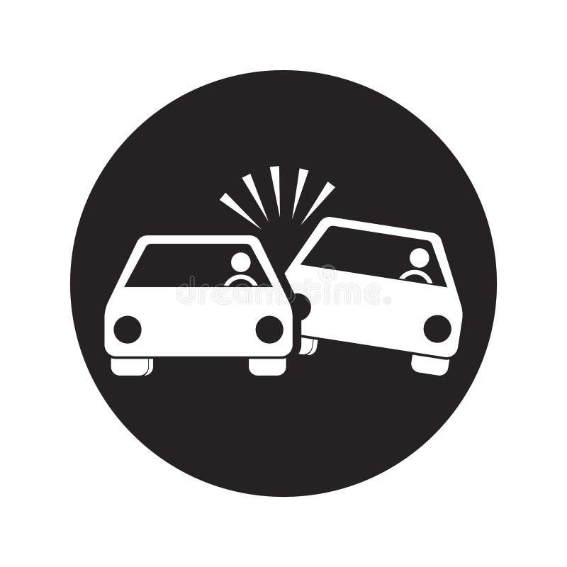 Crashed Cars icon stock vector. Illustration of wreck - 268655645