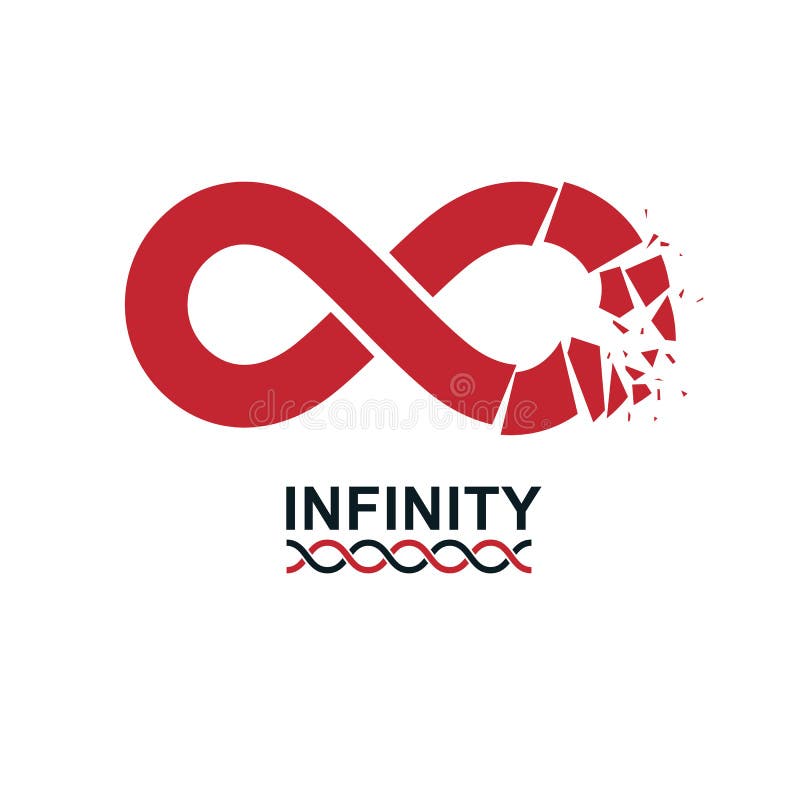 Broken infinity symbol stock vector. Illustration of vector - 143928418