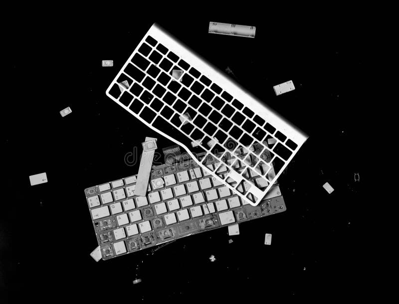 Keyboard Smashed by Angry User Stock Image - Image of angry, device ...
