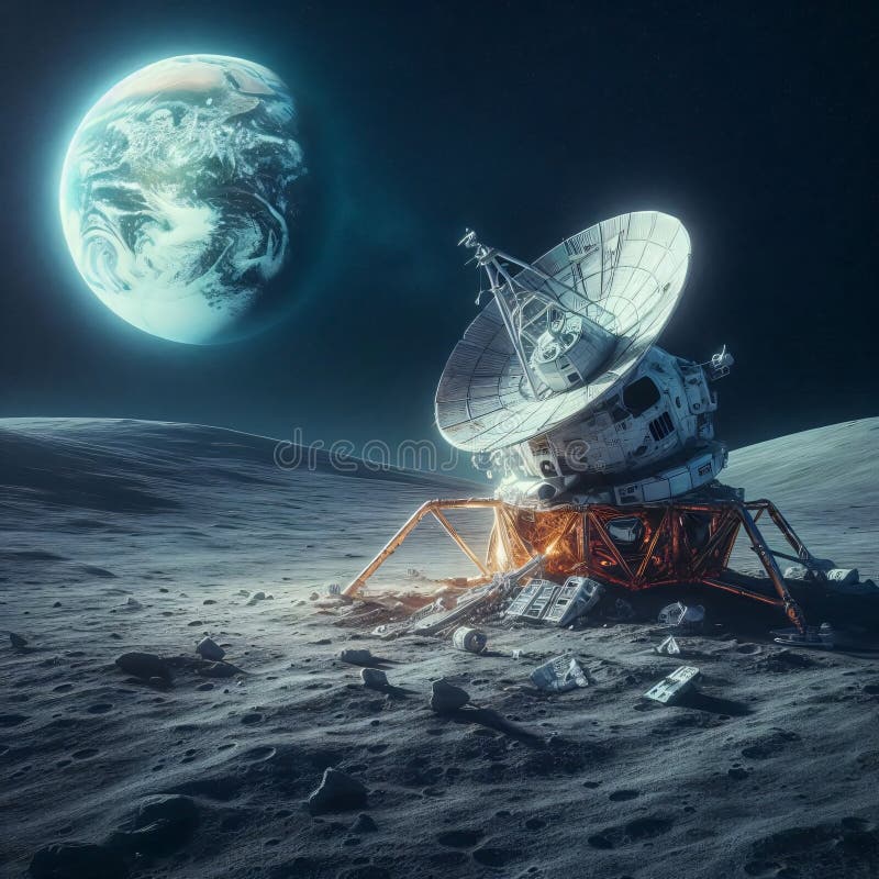 Crashed Lunar Lander Stock Illustrations – 4 Crashed Lunar Lander Stock ...