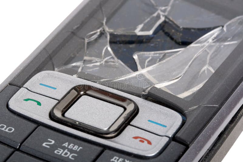 Crashed mobile phone stock photo. Image of object, call - 7776980