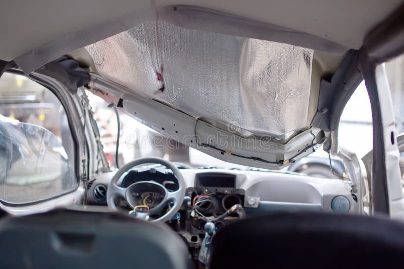 Crashed Silber Car Inside View Stock Image - Image of damaged, domestic ...