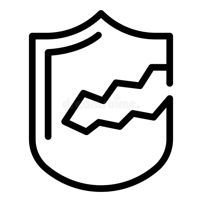 Crashed Startup Protection Icon Outline Vector. Safeguarding Failure ...