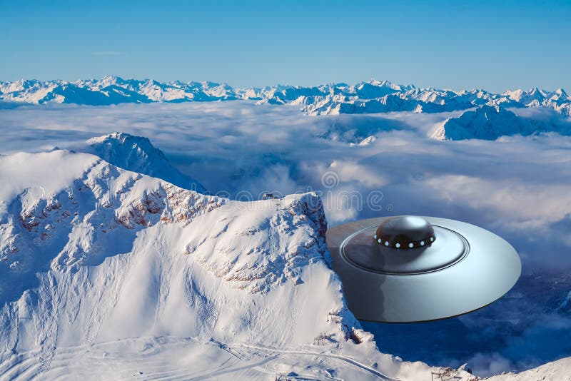 A crashed UFO stock image. Image of nordic, cold, fiction - 173013825