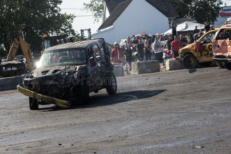 Crashed Van during Demolition Derby Editorial Photo - Image of truck ...