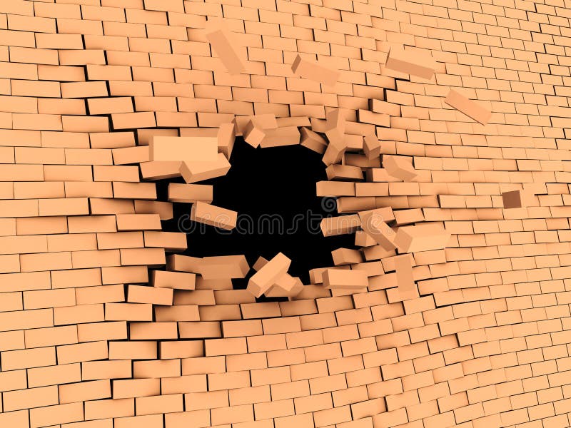 Crashed wall stock illustration. Illustration of clouds - 7807608