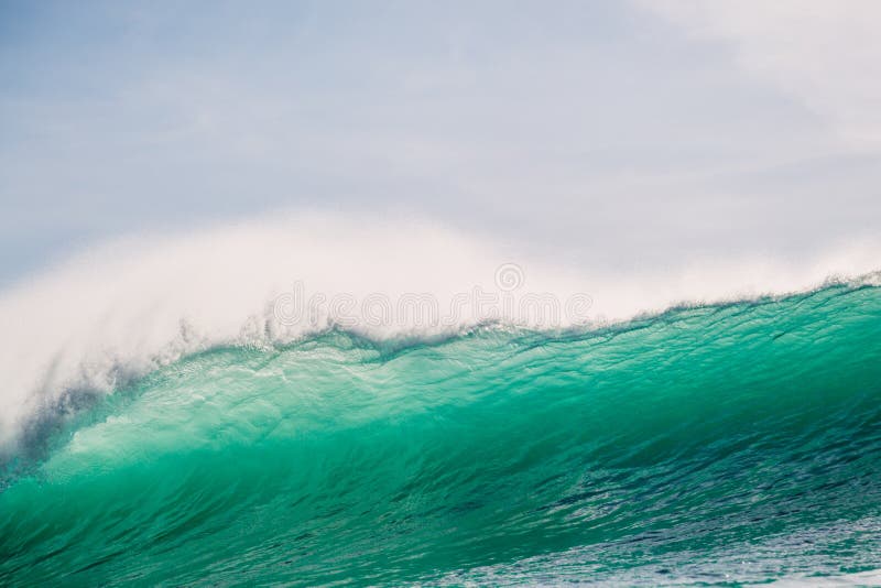 Crashing Big Wave. Breaking Barrel Wave with Sunset Light Stock Image ...
