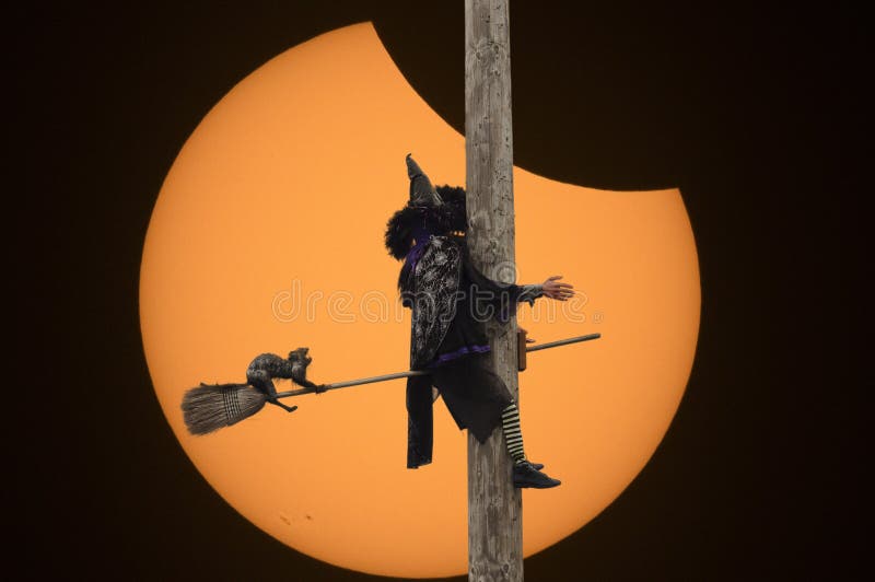 Crashing while Eclipsing stock photo. Image of cresent - 99376476