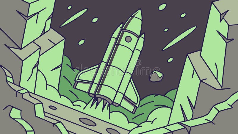 Crashing Rockets in Abstract Space, Dynamic Sci-Fi Chaos Vector, Vector ...