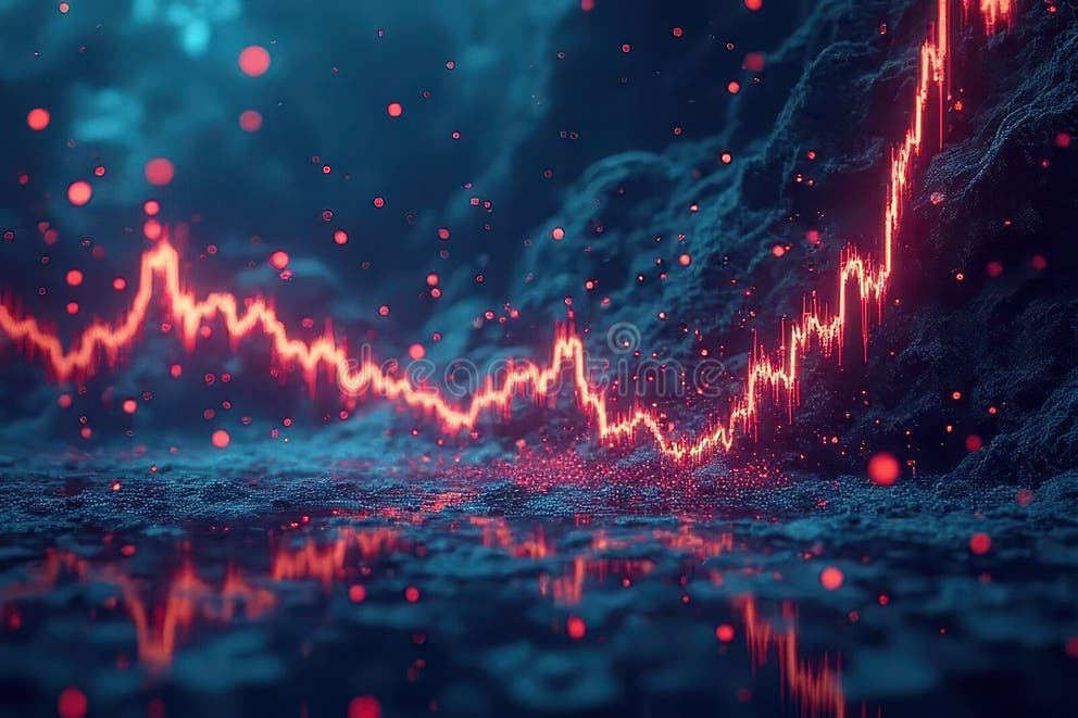 Crashing Stock Market Visualization Stock Illustration - Illustration ...