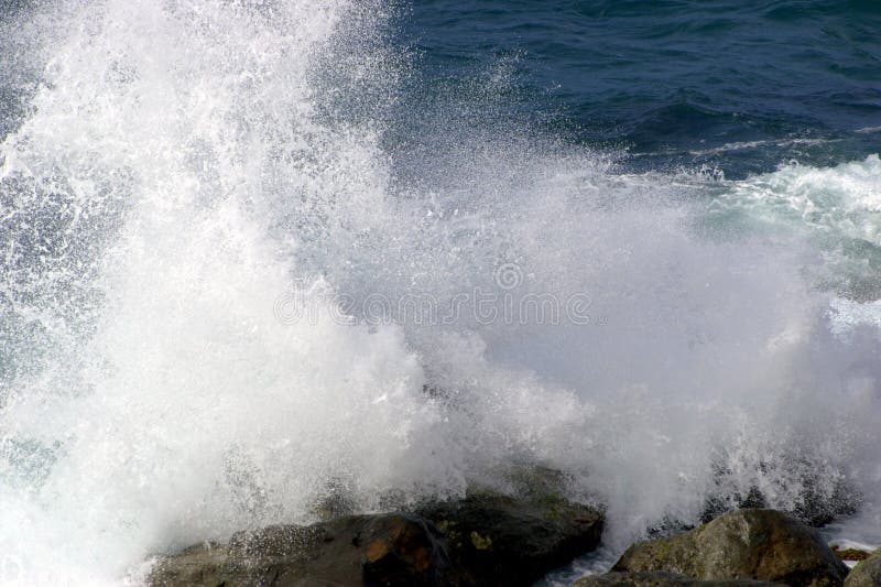 Crashing Ocean Wave Water Sea Mist Spray Splash Splashing Seaside Crest ...