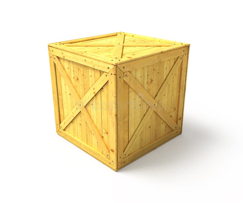 Wooden crate stock illustration. Illustration of solid - 12062162