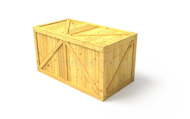 Wooden crate stock illustration. Illustration of solid - 12062162