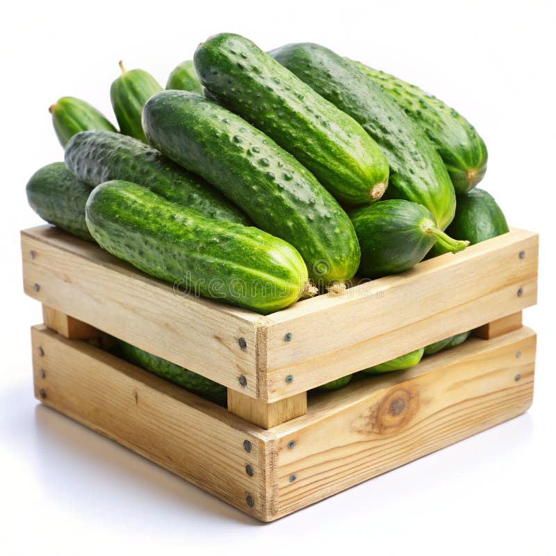 A crate of cucumbers stock illustration. Illustration of ecofriendly ...