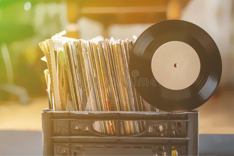 Crate Digging Vinyl Records Stock Image - Image of hobby, culture: 42949363
