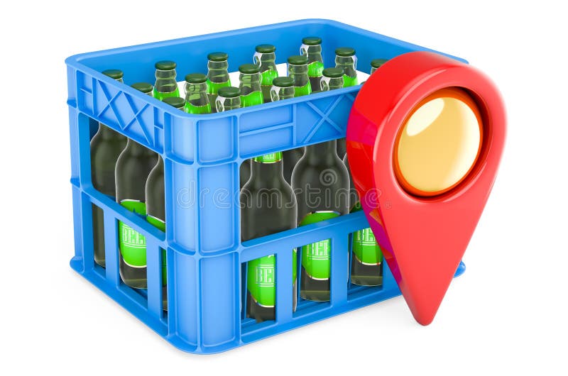 Beer Map Pointer Icon. Location Pointer Symbol. Flat Design . Stock ...