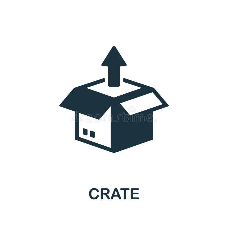 Crate Icon in Trendy Design Style. Crate Icon Isolated on White ...