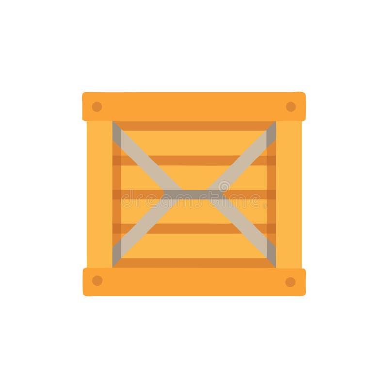 Crate Icon for Organizing Supplies Stock Image - Illustration of ...