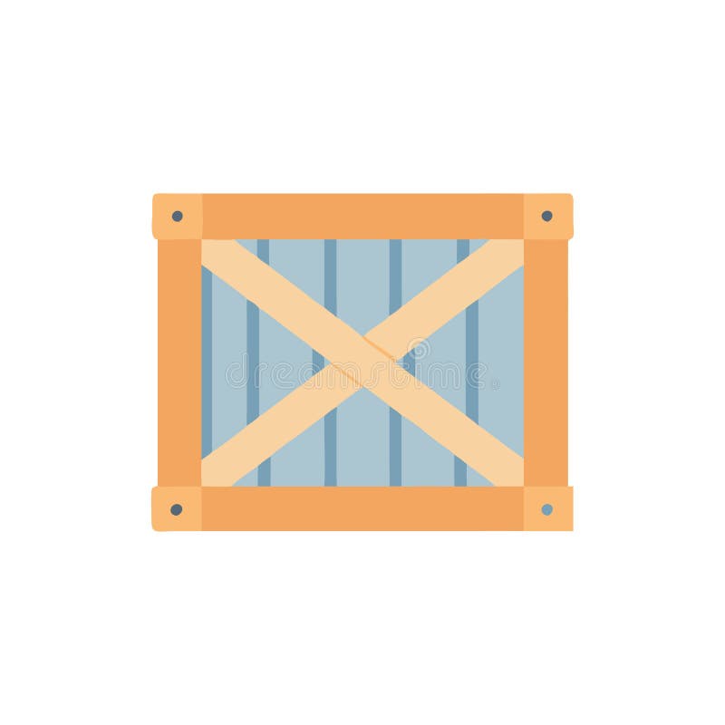 Warehouse Crate on a Cart Icon Stock Vector - Illustration of meal ...