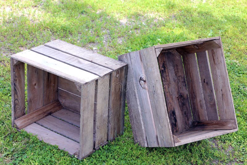 Crate stock photo. Image of rusty, wooden, vintage, lawn - 45505540